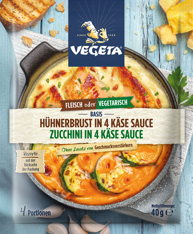 Vegeta basis zur Hühnerbrust in 4 Käse – Sauce - Vegeta
