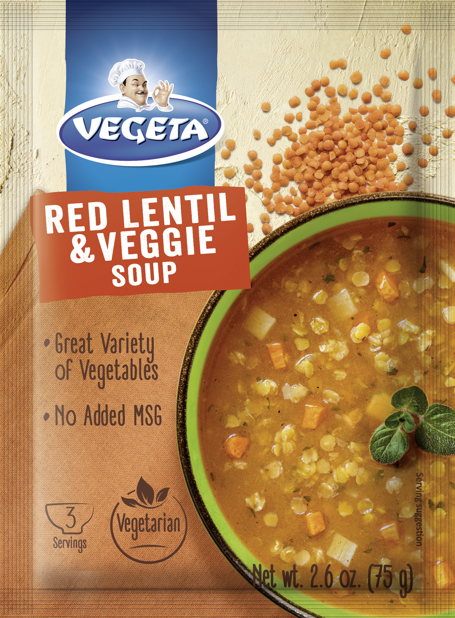 RED LENTIL & VEGGIE SOUP - Vegeta
