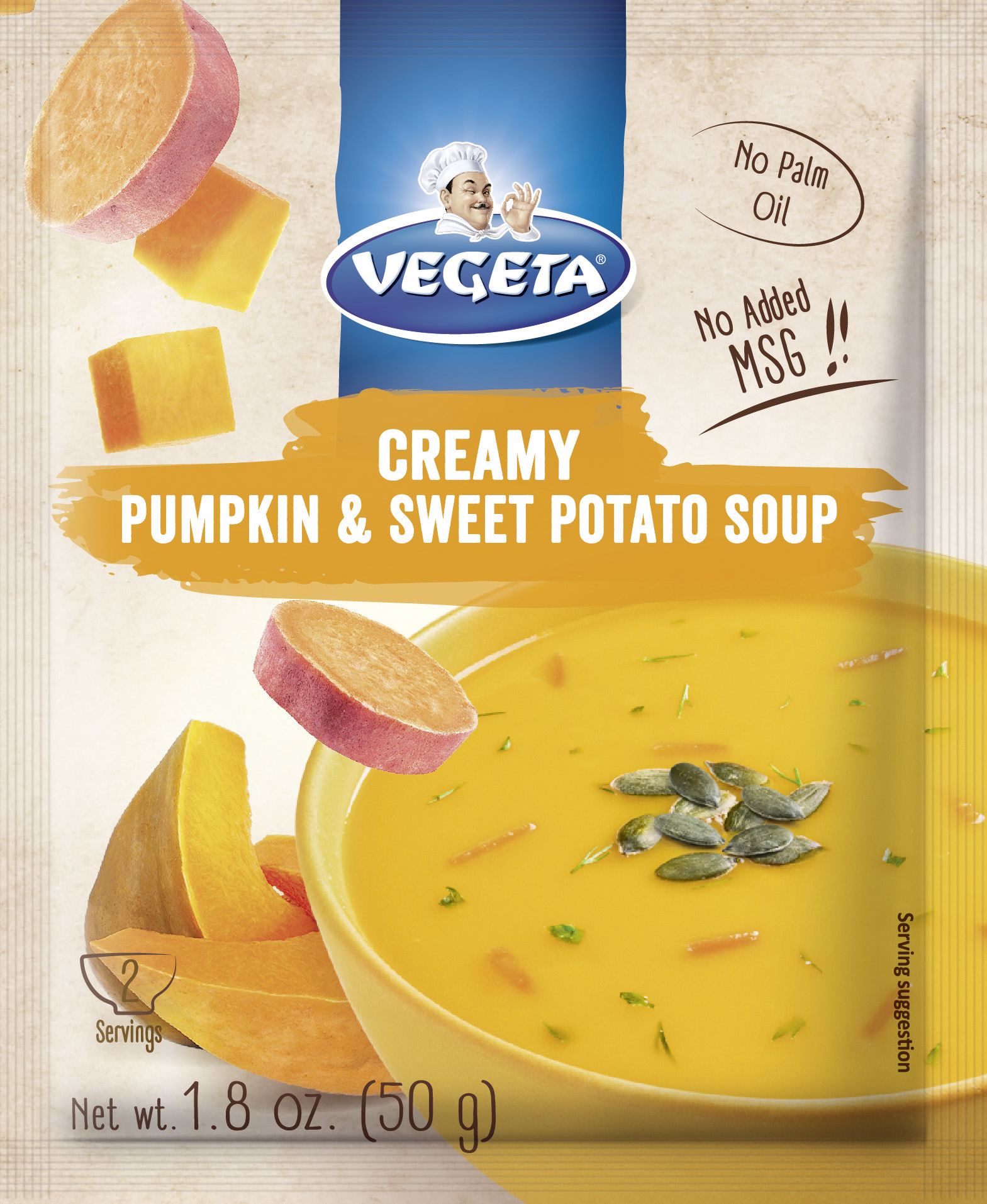 CREAMY PUMPKIN & SWEET POTATO SOUP - Vegeta